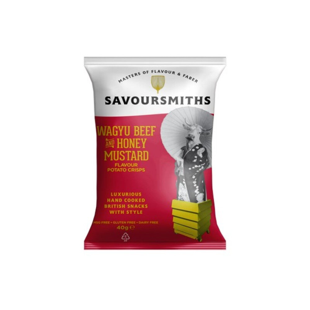 Wagyu Beef + Honey Mustard Potato Crisps Savoursmiths – Rowies